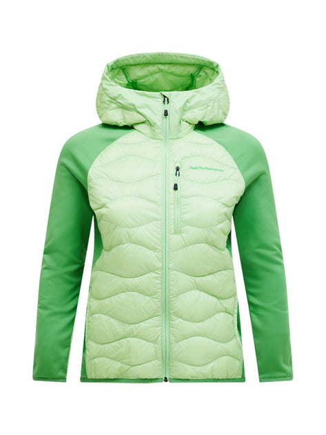 Vivid Green/Peppermint Helium Down Hybrid Hood