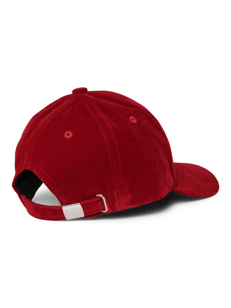 Deep Red Velvet Caps | Stilshoppen
