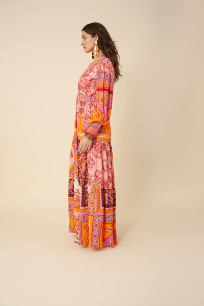 Orange Anna Long Dress